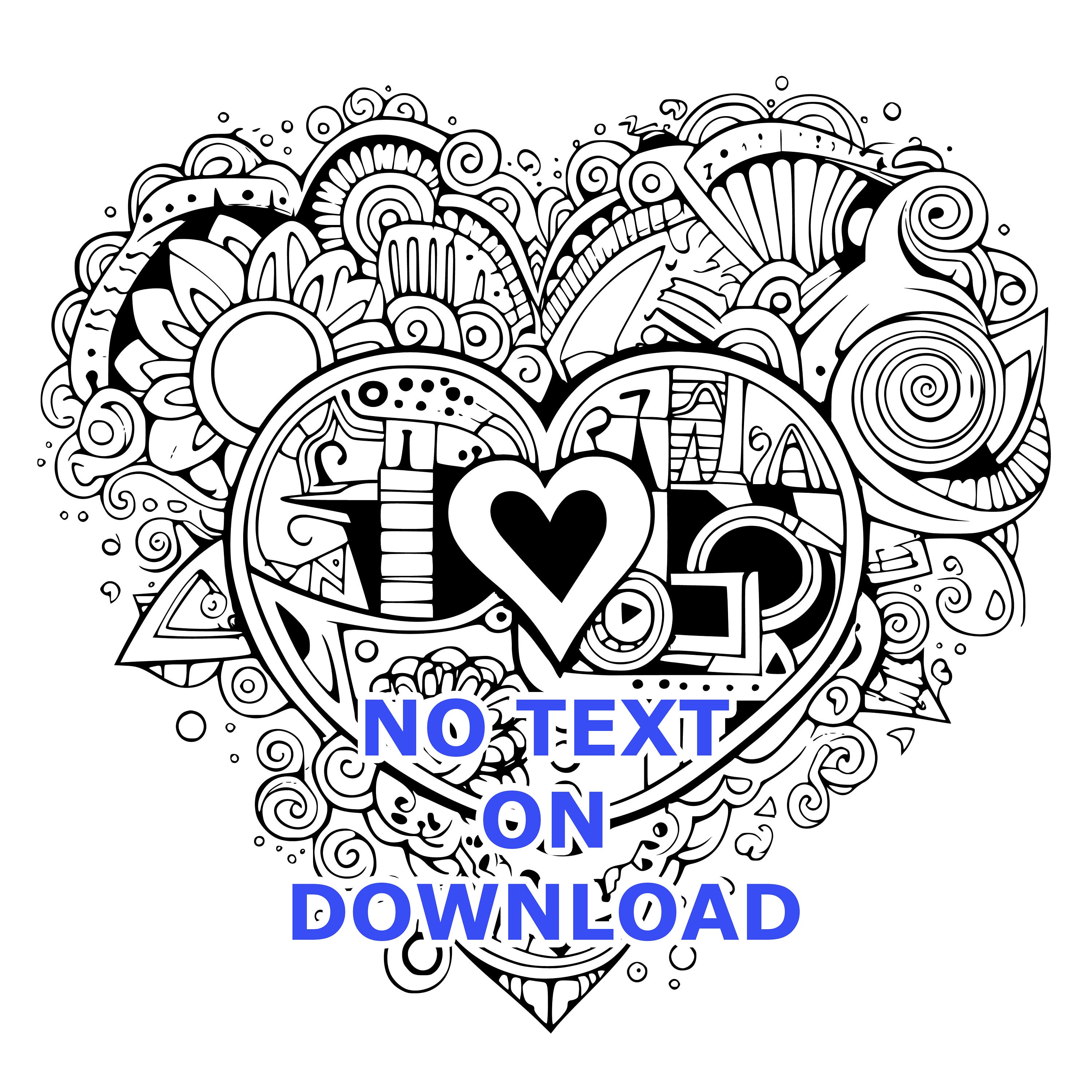 Coloring Book Pages : Vol 2 - Eclectic Hearts (55) / Heart Love Romance ...