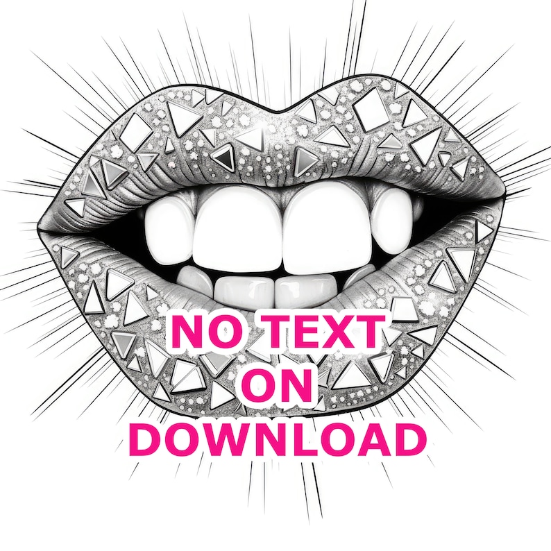 Coloring Book Pages : Lip Service, Glitter & Glam 80 / Sparkle Diamond ...