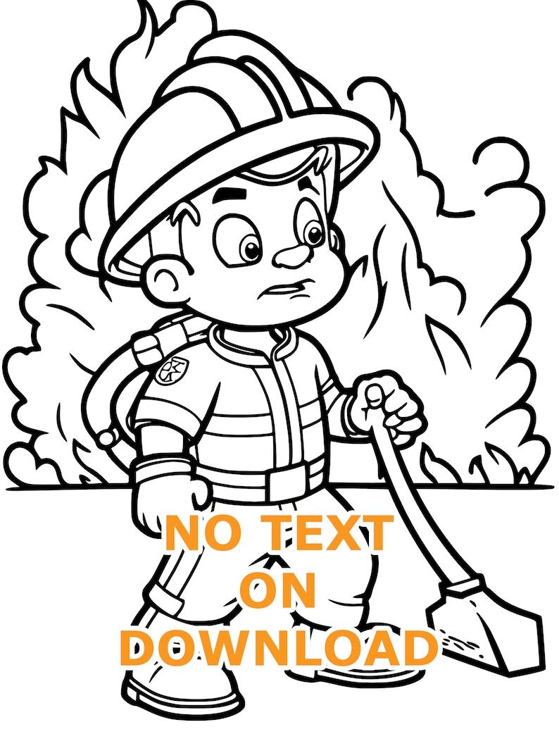 Coloring Book Pages : Firefighter Fun for Children (25) / Child Kid ...