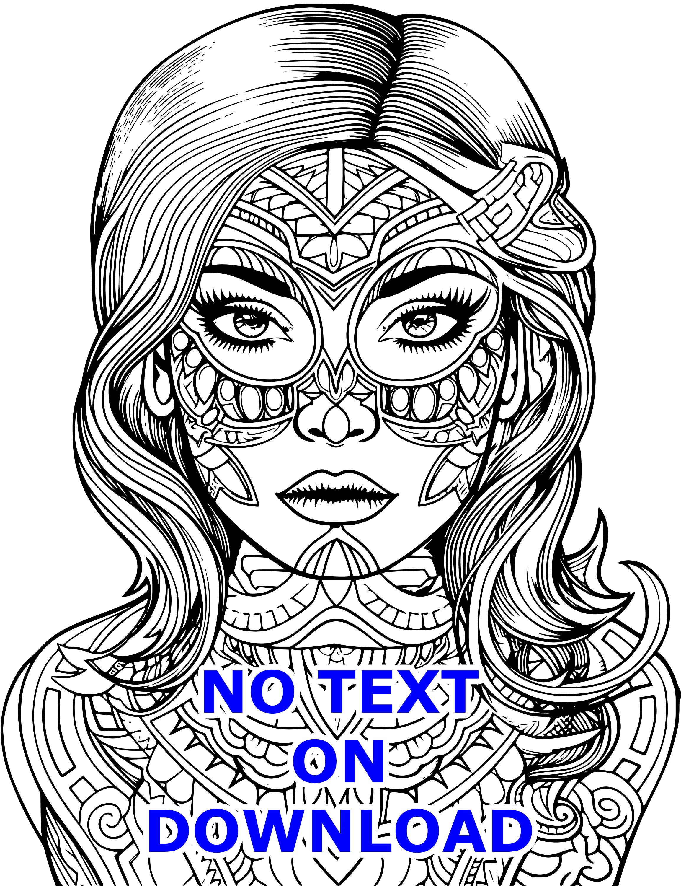 Coloring Book Pages - Ink Harmony: Creative Faces & Daring Designs (50 ...