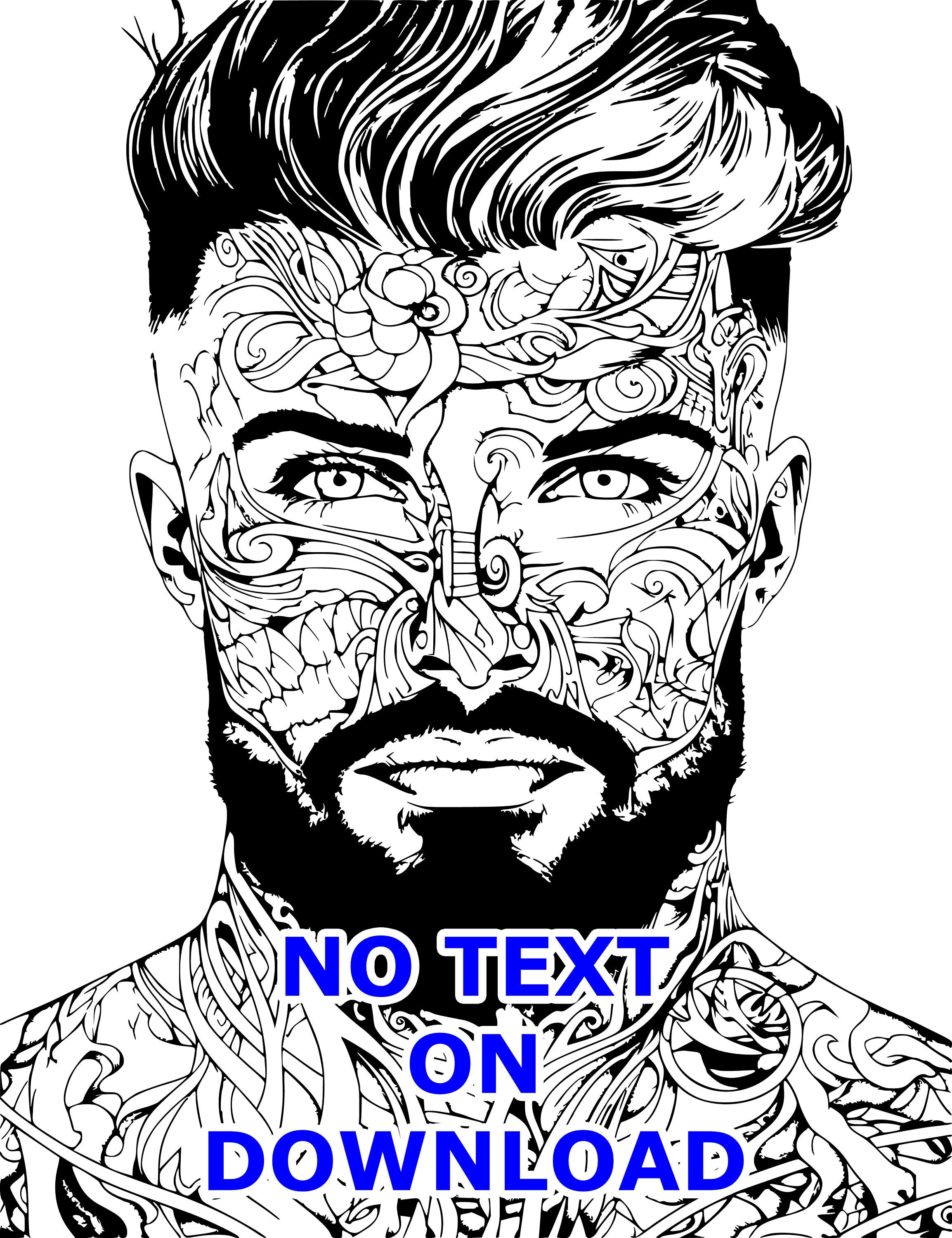 Coloring Book Pages - Ink Harmony: Creative Faces & Daring Designs (50 ...