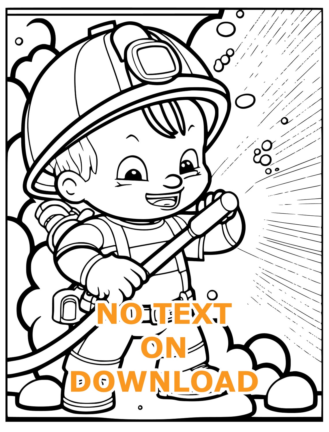 Firefighter Coloring Book: Heroic Adventures for Children (25 Pages) - Etsy