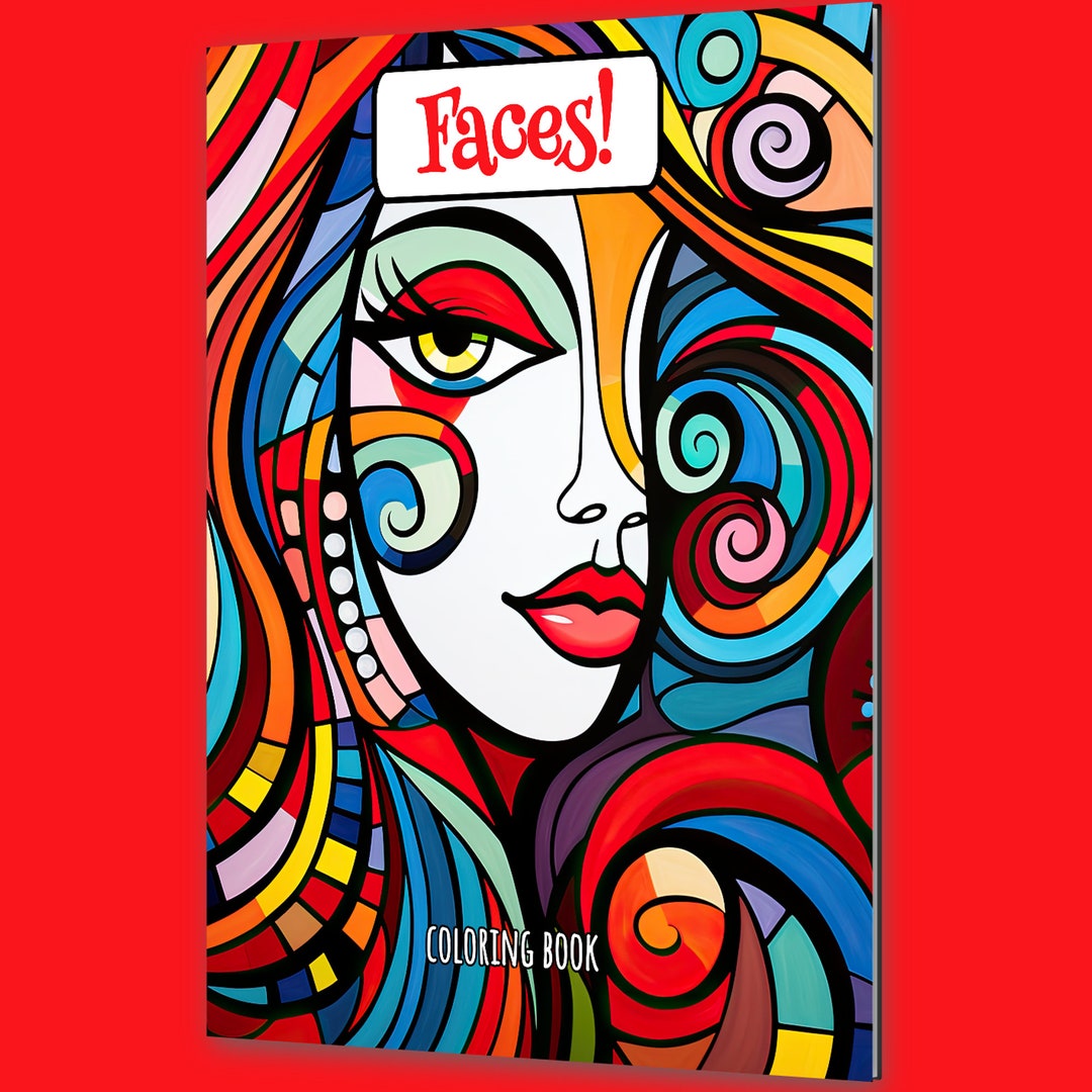 Coloring Book Pages: Faces! Picasso (60) / Adult Man Woman Diverse ...