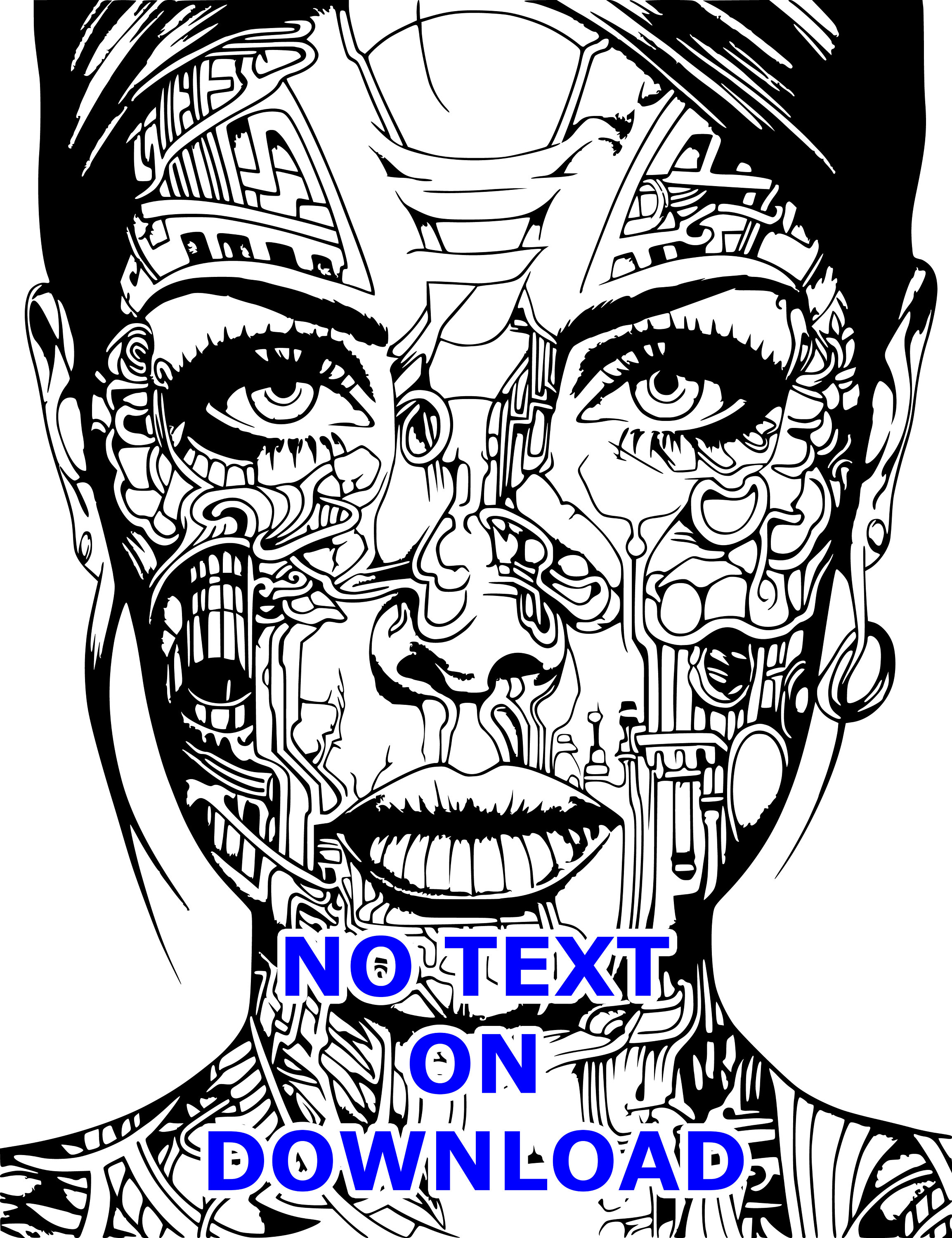 Coloring Book Pages - Ink Harmony: Creative Faces & Daring Designs (50) / Tattoo Chest Man Woman ...