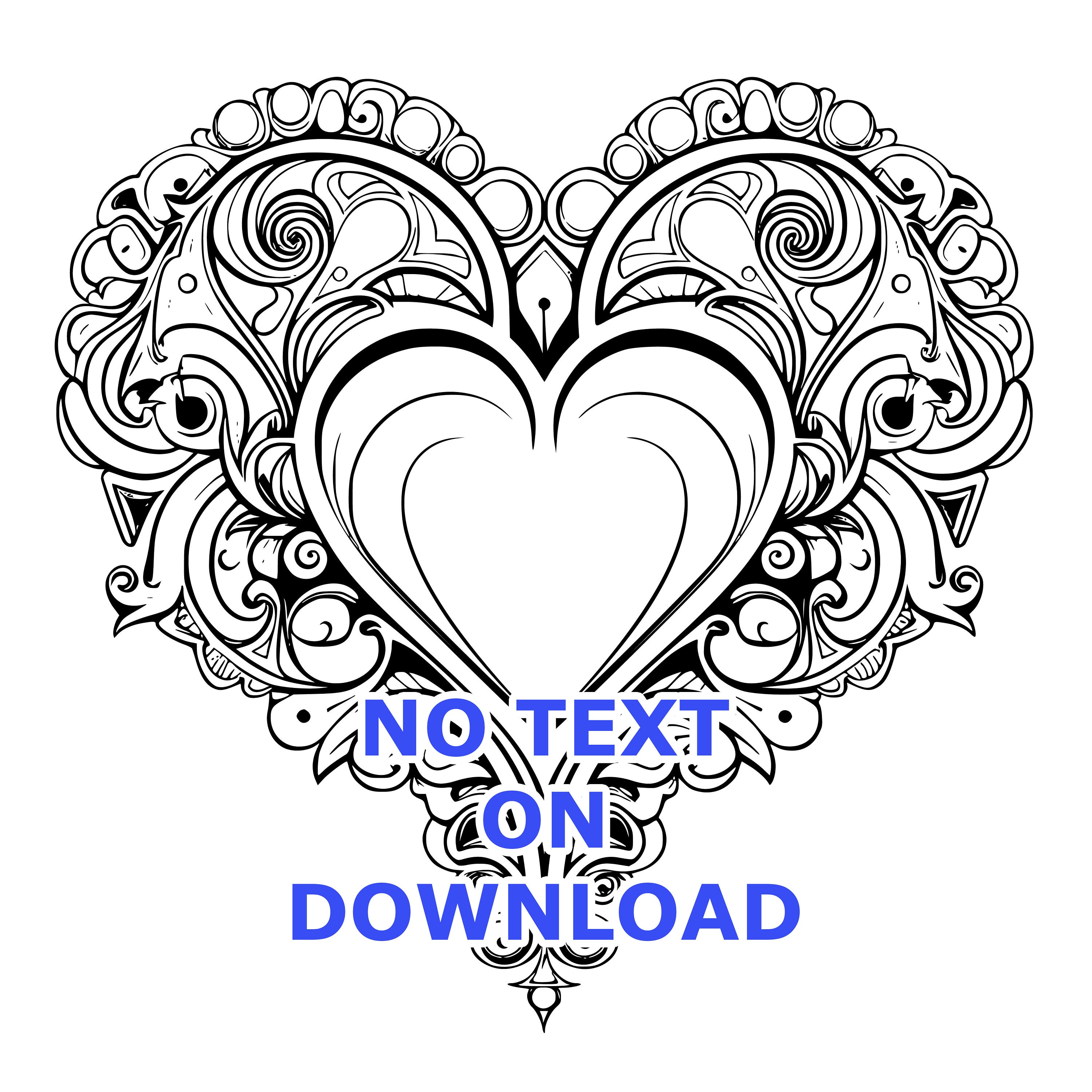 Coloring Book Pages : Vol 2 - Eclectic Hearts (55) / Heart Love Romance ...