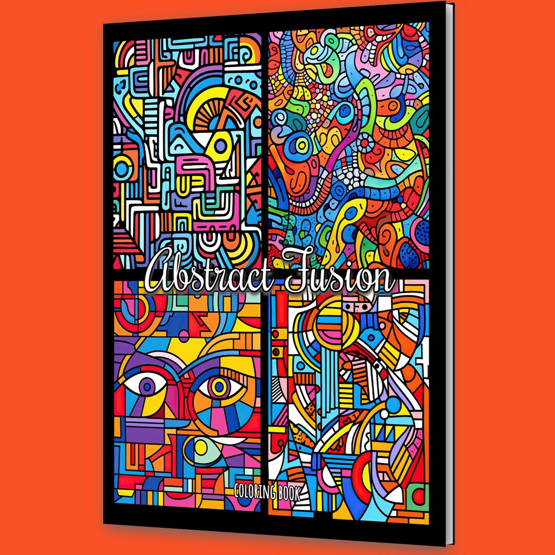 Coloring Book Pages : Abstract Fusion (112) / Adult Art Contemporary ...