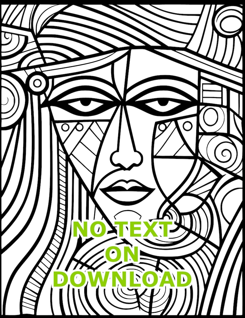 Picasso Faces Coloring Book: Unique Cubism Art, Adult & Teen (60 Pages ...