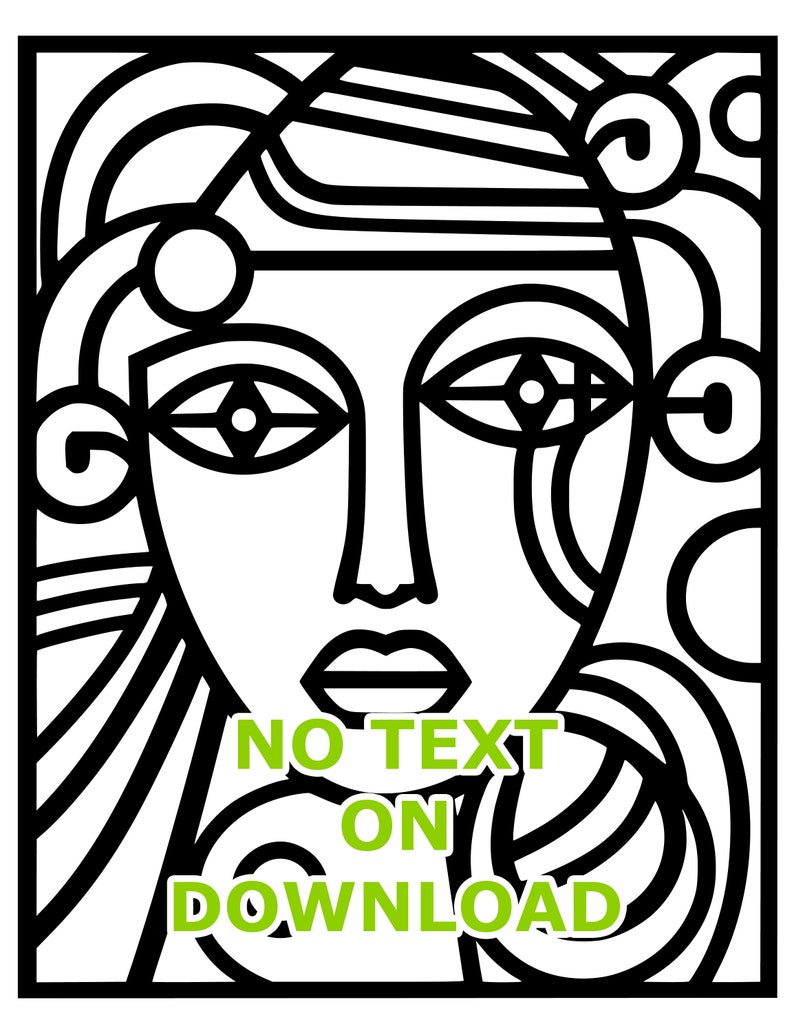 Picasso Faces Coloring Book: Unique Cubism Art, Adult & Teen (60 Pages ...