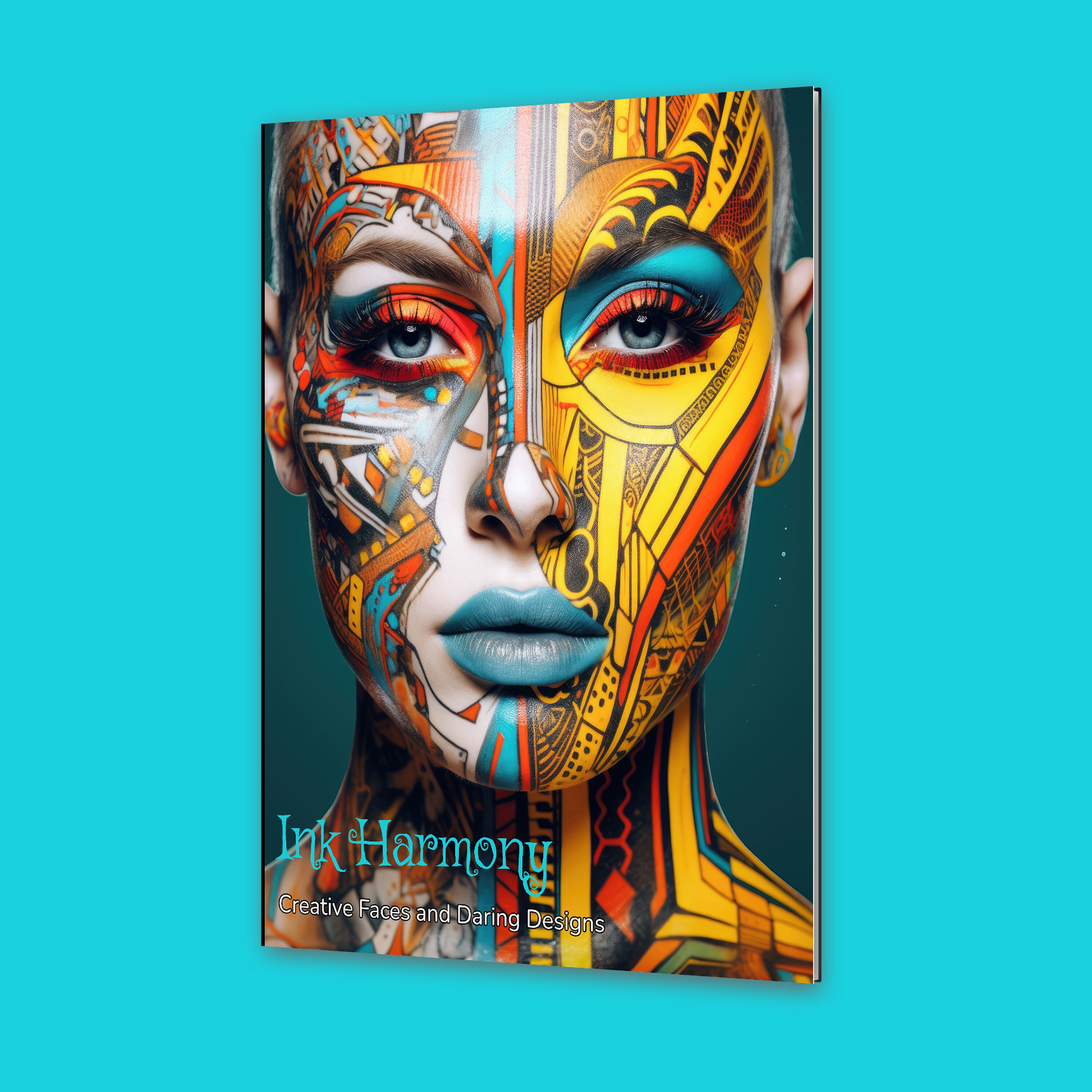 Coloring Book Pages Ink Harmony: Creative Faces and Daring - Etsy