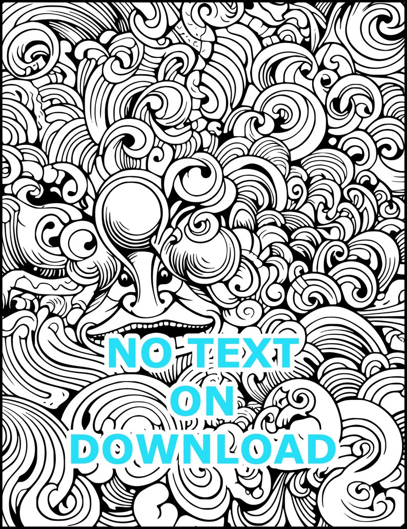 Psychedelic Coloring Book: Vol 2, 75 Trippy Designs (digital Download ...