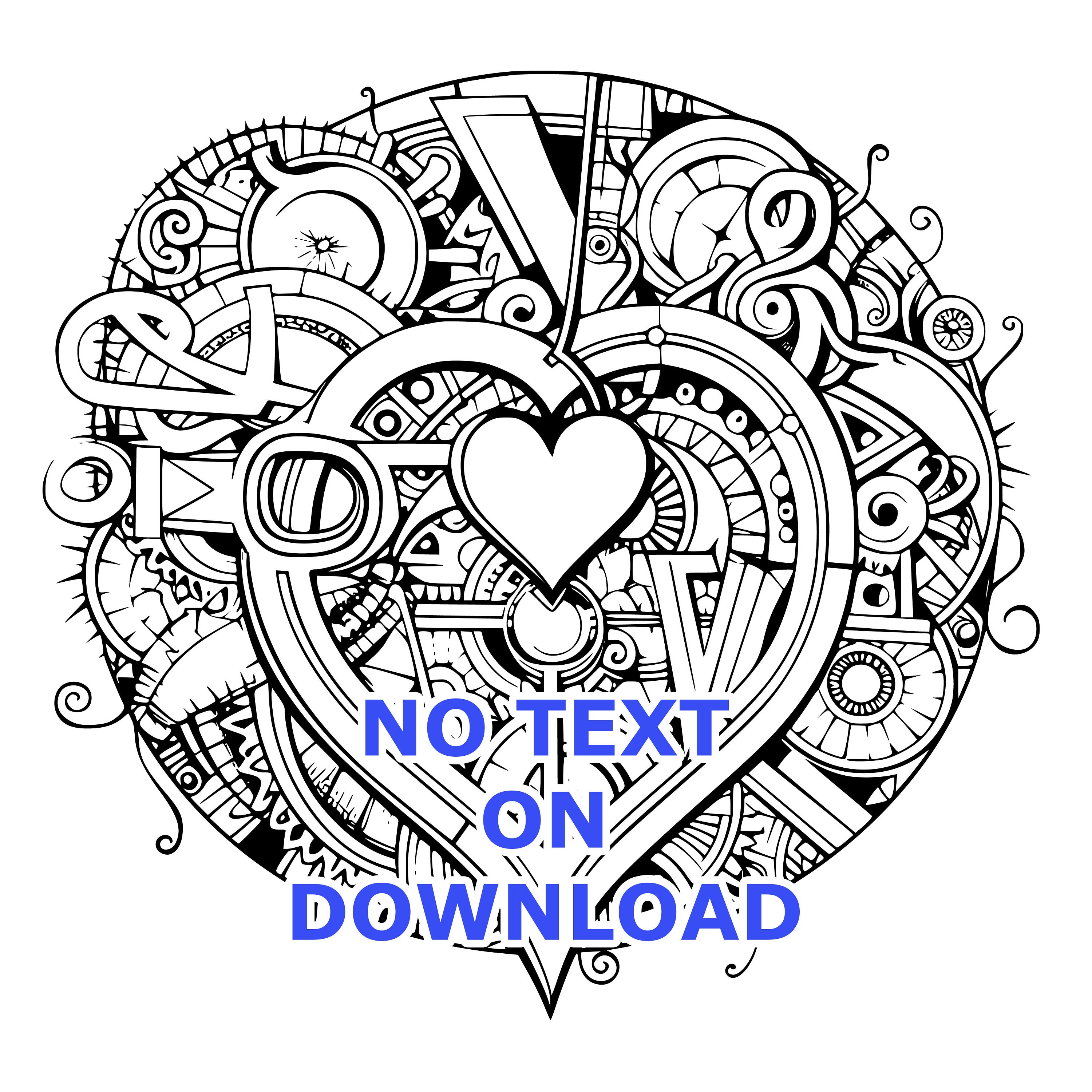 Coloring Book Pages : Vol 2 - Eclectic Hearts (55) / Heart Love Romance ...