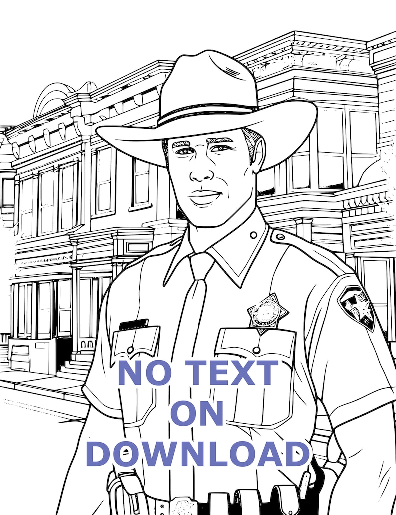 Coloring Book Pages : Deputy Days 30 / Sheriff Police Badge Officer Cop ...