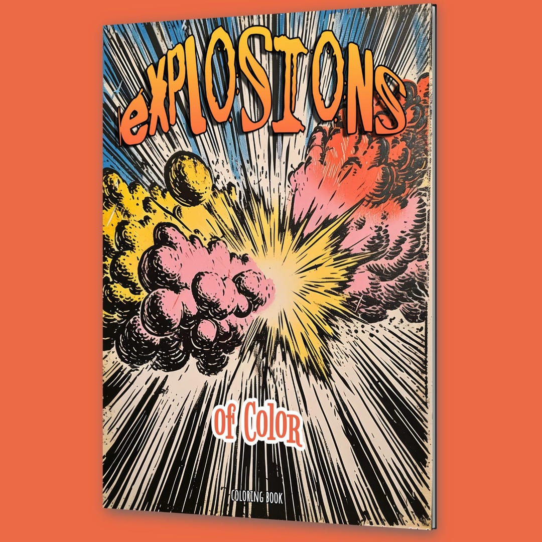 Coloring Book Pages : Explosions of Color (70) / Burst Blast Firework ...