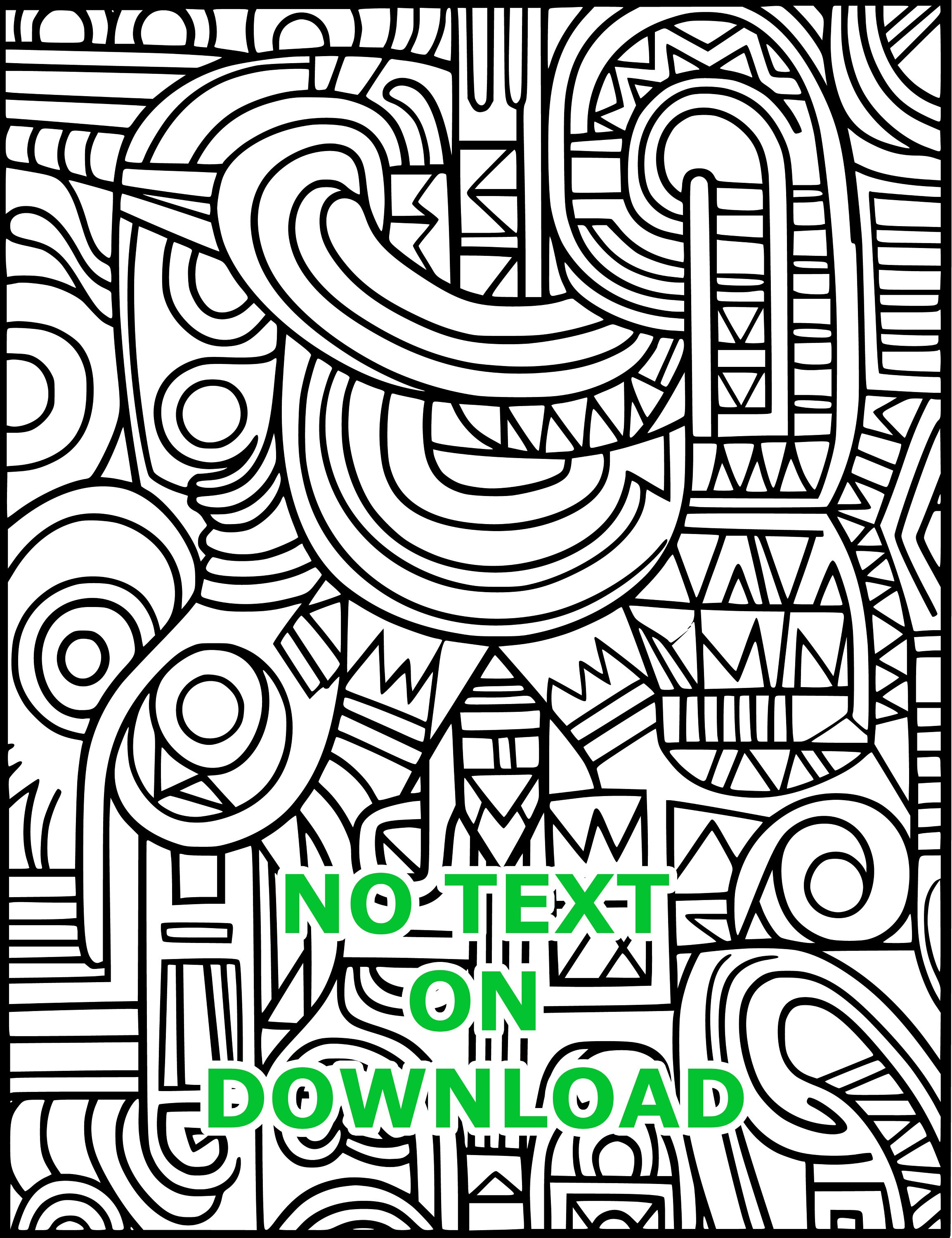 Coloring Book Pages : Abstract Fusion 112 / Adult Art Contemporary ...