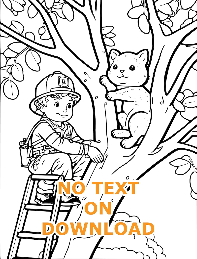 Coloring Book Pages : Firefighter Fun for Children (25) / Child Kid ...