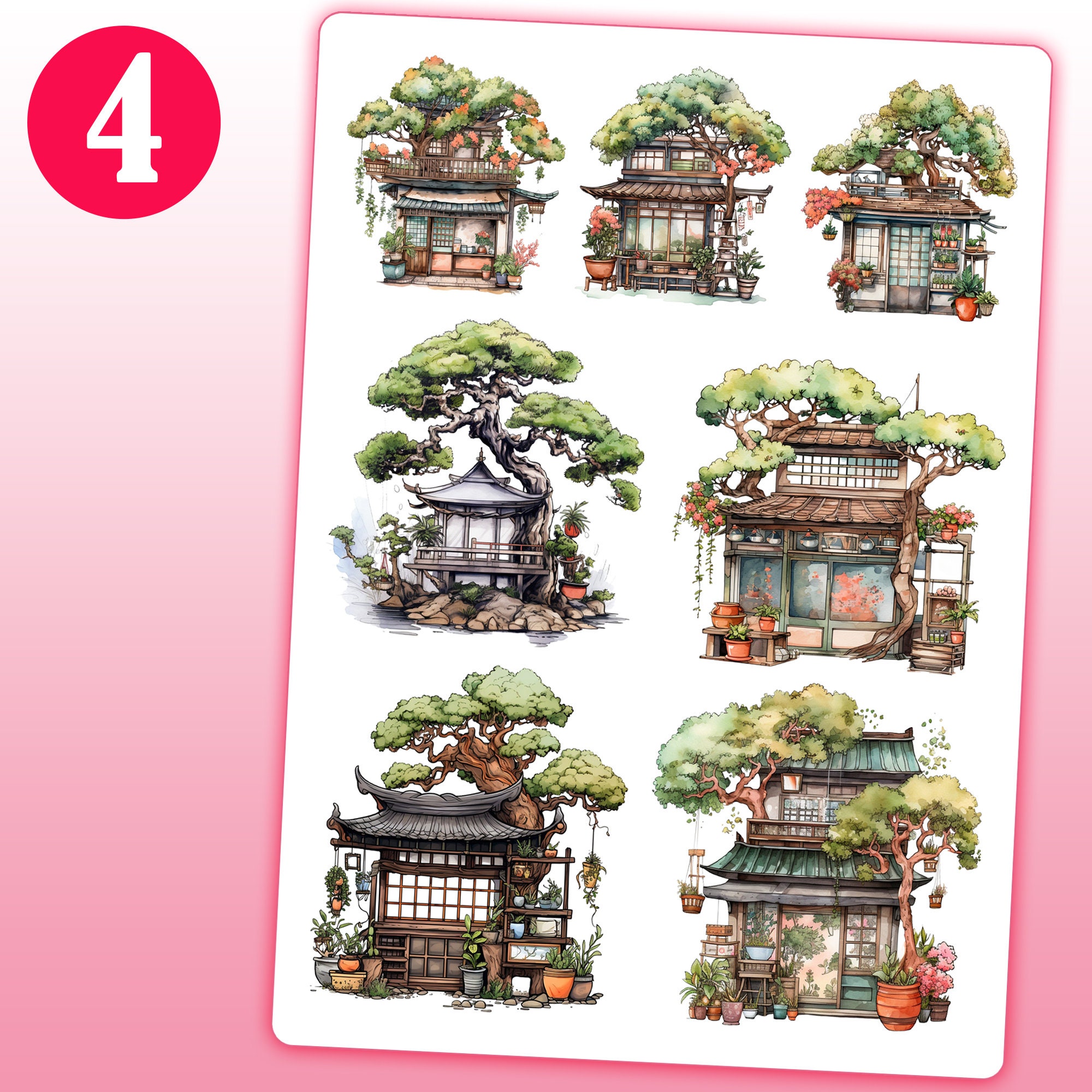 Traditional Japan Theme Sticker Boards - Etsy
