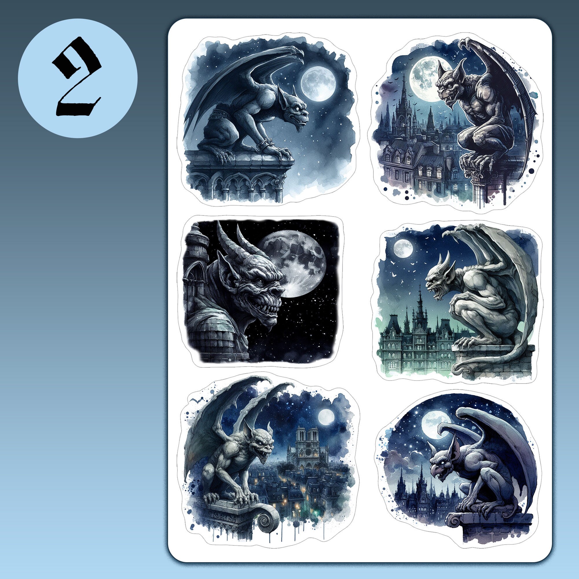 Gargoyles Theme Sticker Boards - Etsy