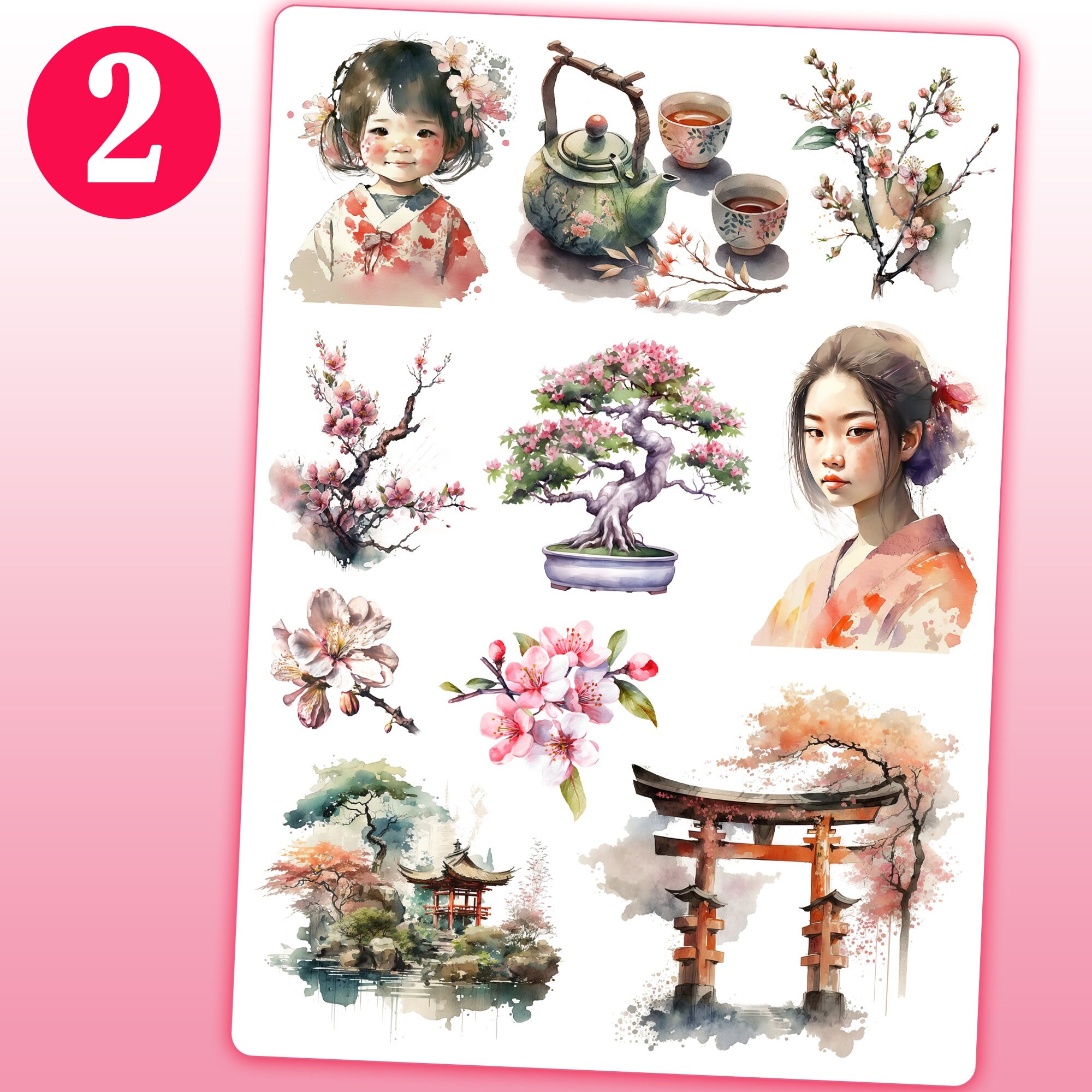 Traditional Japan Theme Sticker Boards - Etsy