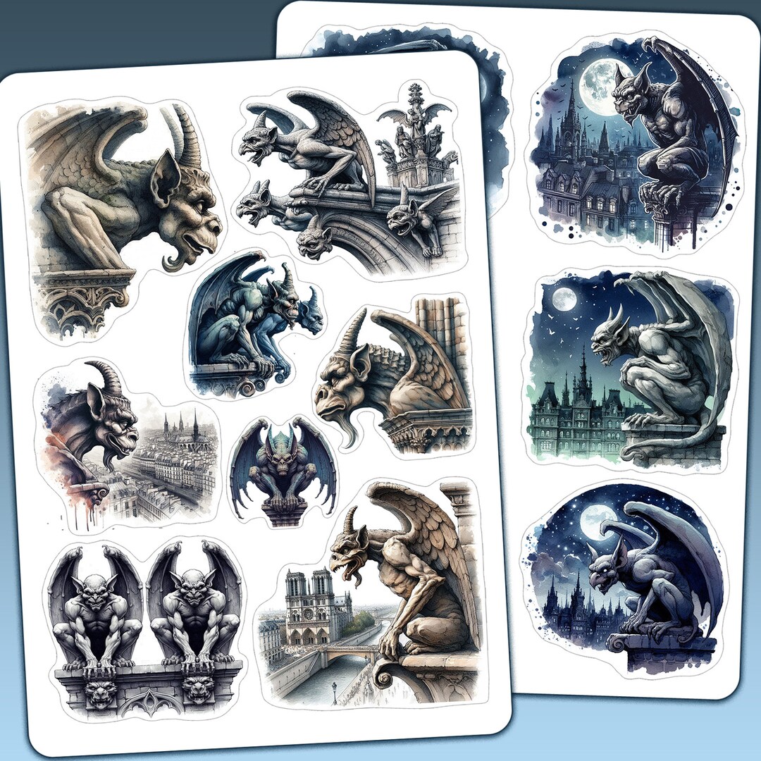 Gargoyles Theme Sticker Boards - Etsy