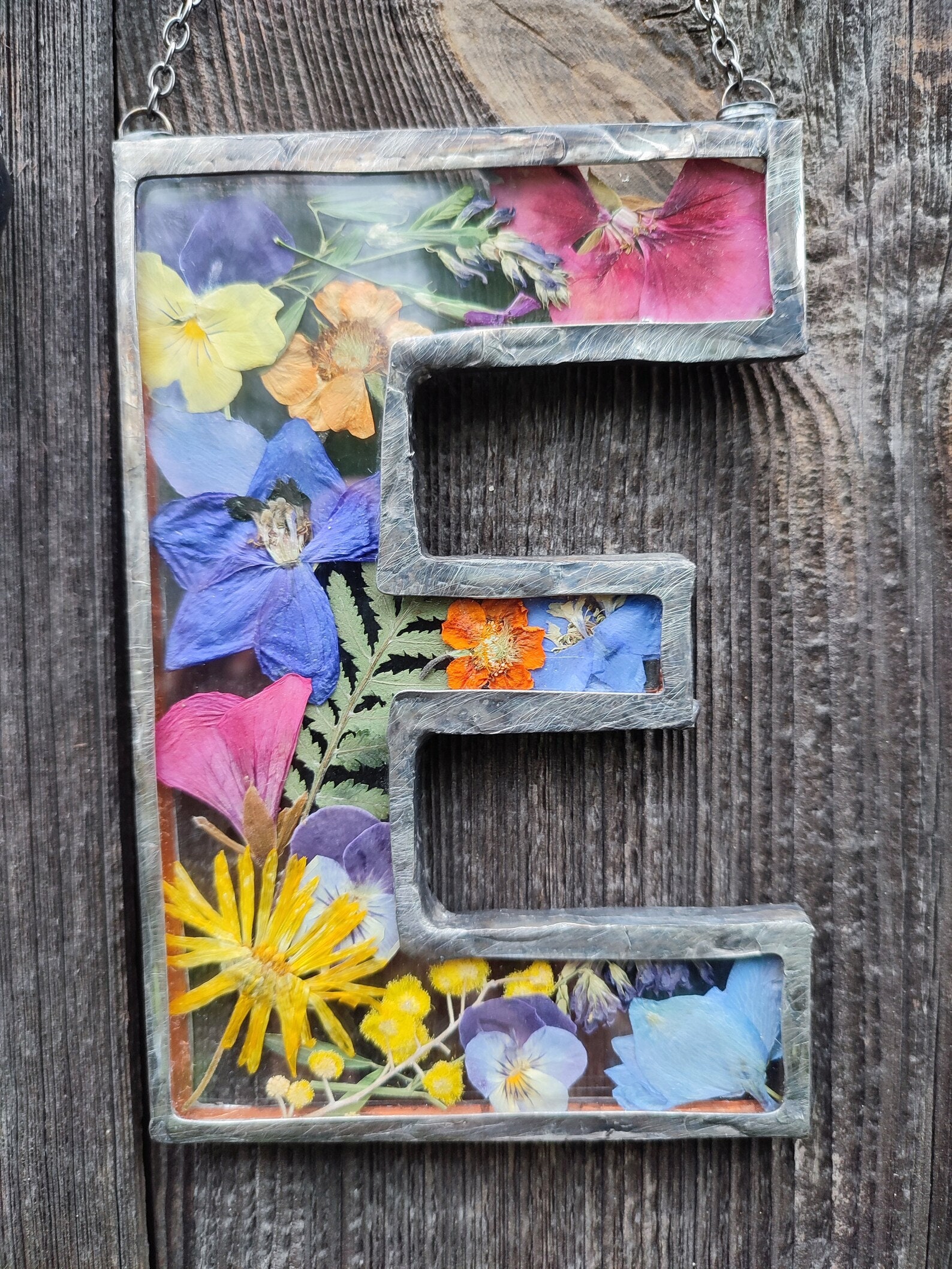 Flower Letter Custom Alphabet Pressed Flower Frame Not Resin Floral ...