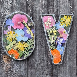 Flower Letter Custom Alphabet Pressed Flower Frame Not Resin Floral ...