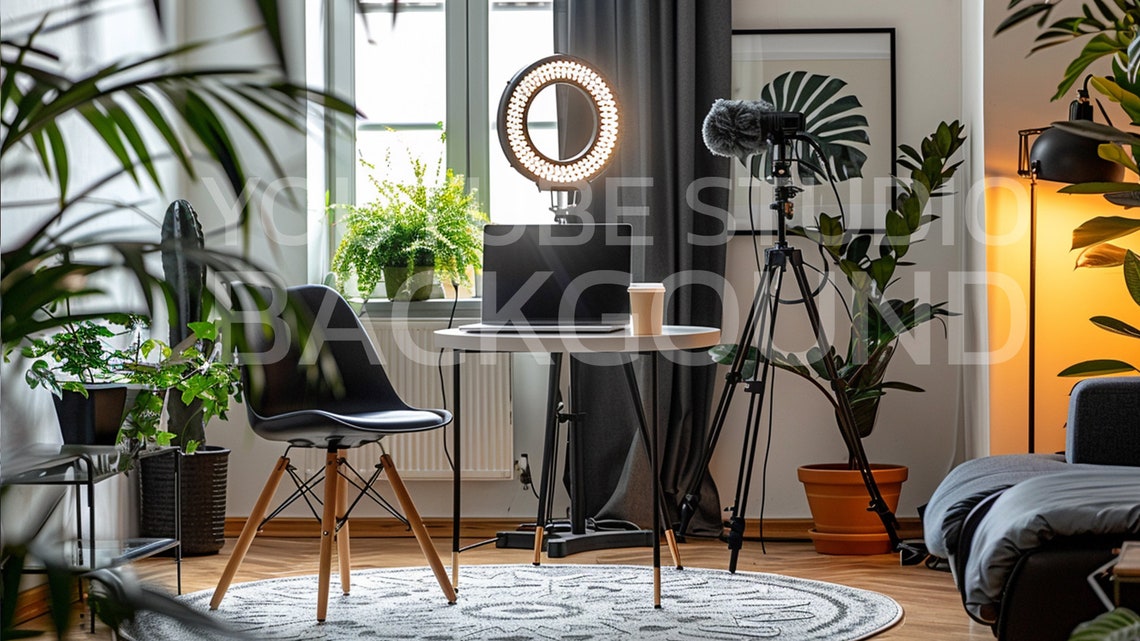 Digital Youtube Studio Background - Professional Virtual Backdrop for ...