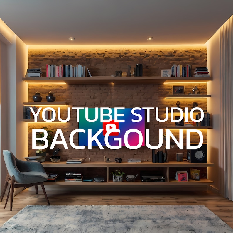 Digital Youtube Studio Background - Professional Virtual Backdrop for ...
