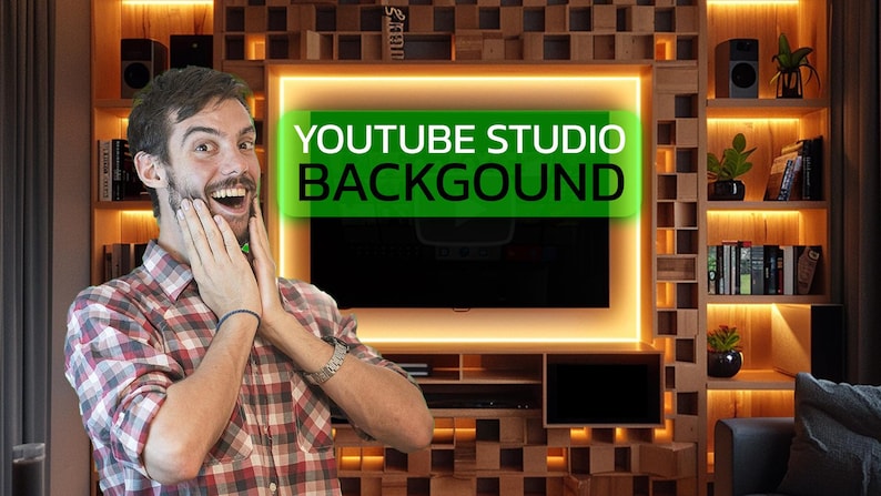 Digital Youtube Studio Background V6 - Professional Virtual Backdrop ...