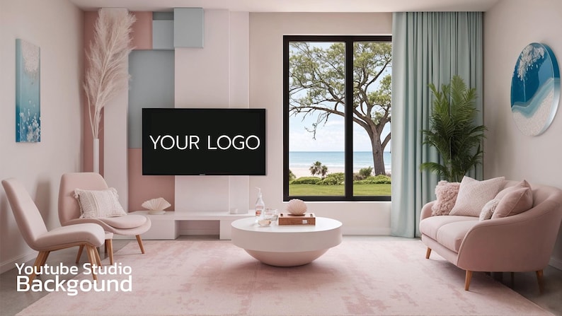 Digital Youtube Studio Background V.5 - Professional Virtual Backdrop ...