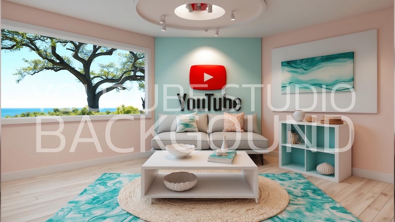 Digital Youtube Studio Background V.5 - Professional Virtual Backdrop ...