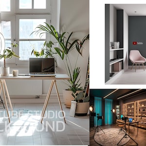 Digital Youtube Studio Background - Professional Virtual Backdrop for ...