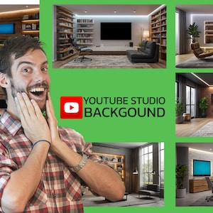 Digital Youtube Studio Background - Professional Virtual Backdrop for ...
