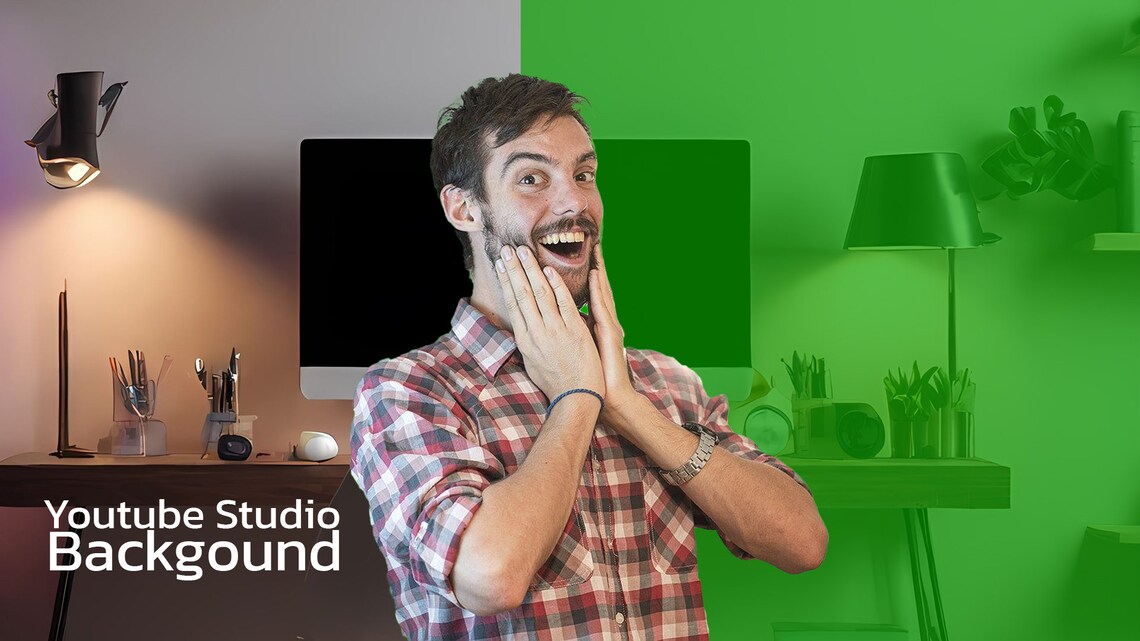 Digital Youtube Studio Background - Professional Virtual Backdrop for ...