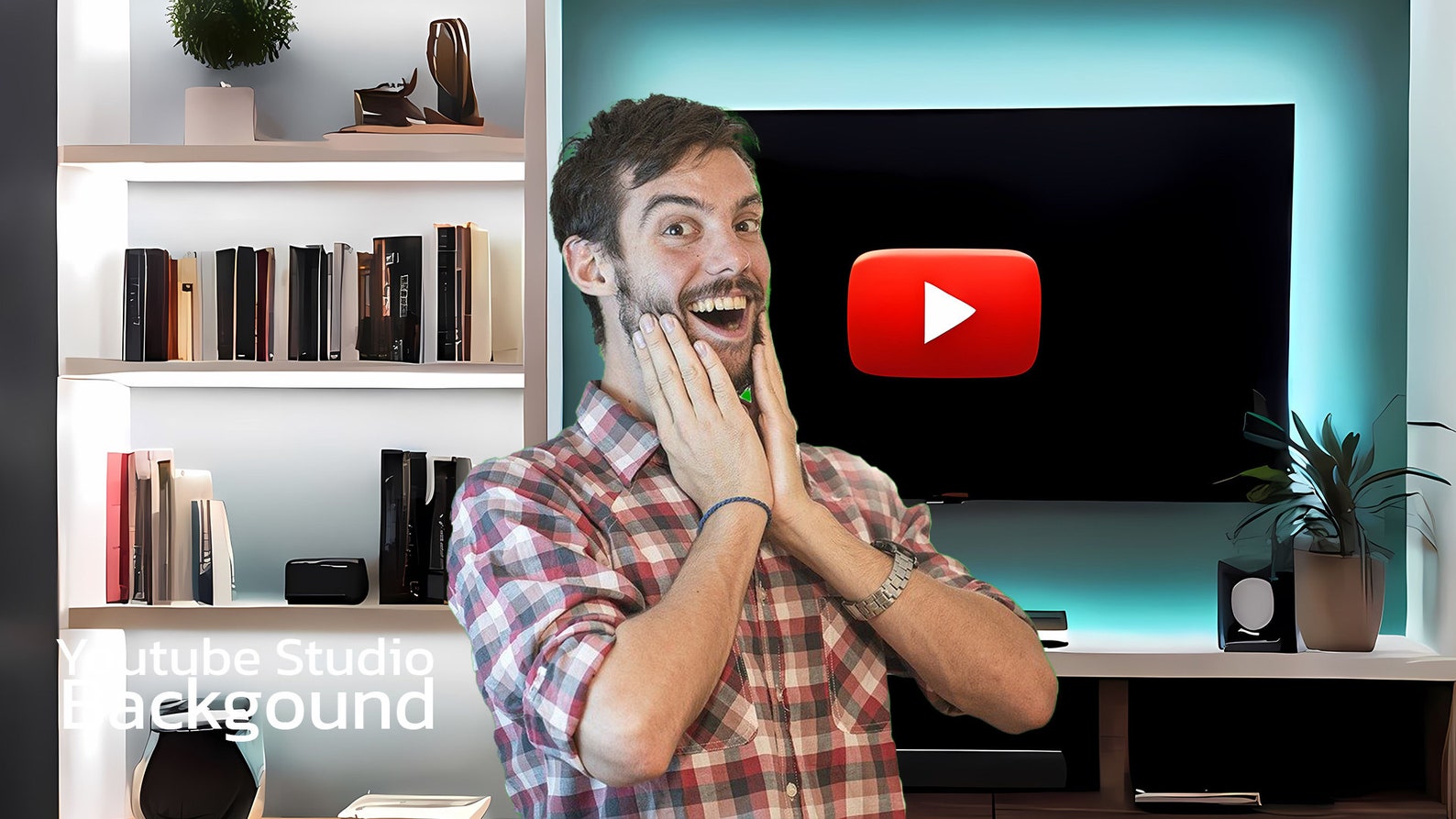Digital Youtube Studio Background - Professional Virtual Backdrop for ...