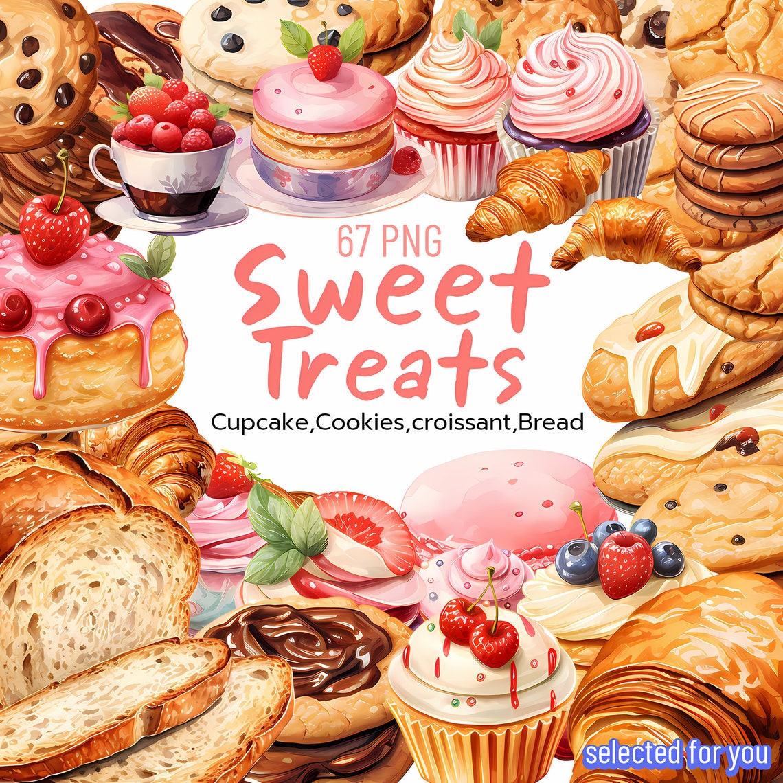 Sweet Treats PNG, Desserts PNG, Sweet Treats Clipart Dessert Clipart ...