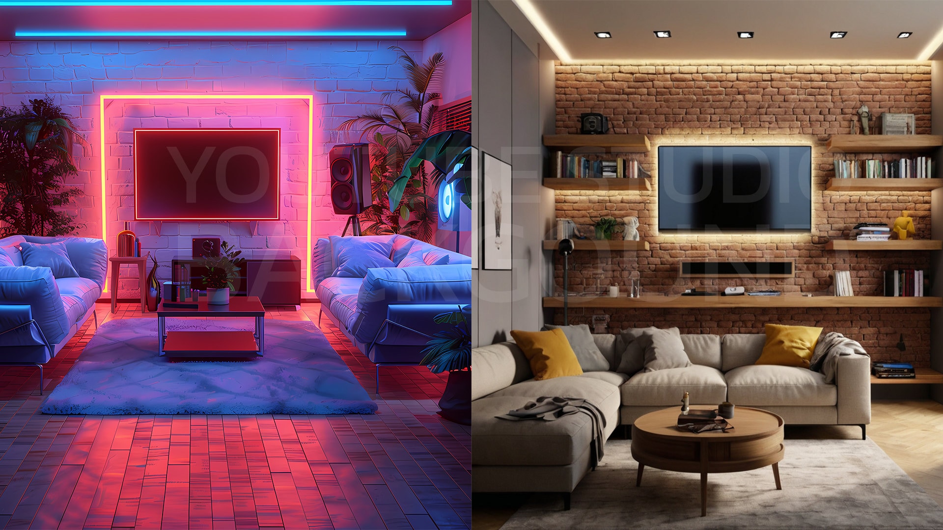 Digital Youtube Studio Background - Professional Virtual Backdrop for ...