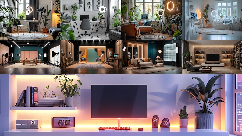 Digital Youtube Studio Background - Professional Virtual Backdrop for ...