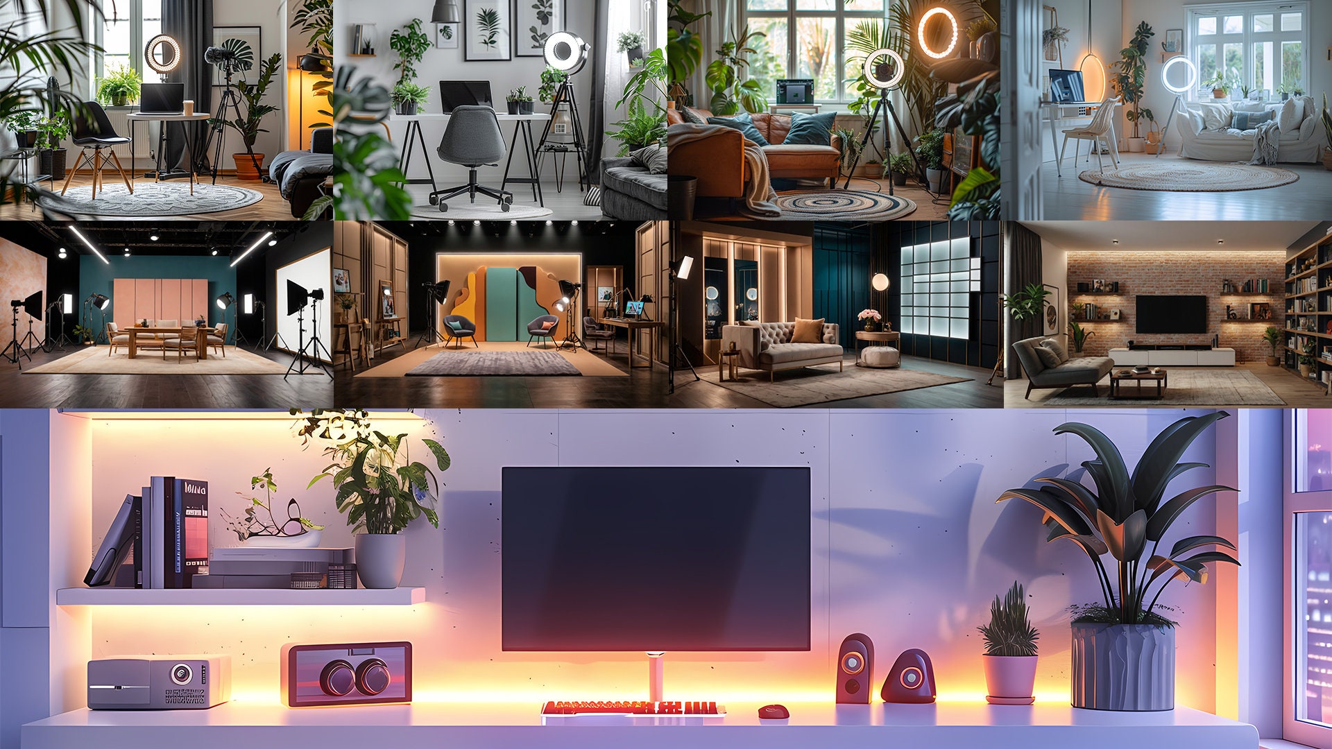 Digital Youtube Studio Background - Professional Virtual Backdrop for ...