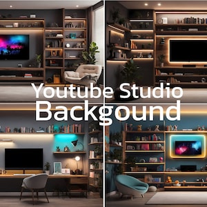 Digital Youtube Studio Background - Professional Virtual Backdrop for ...