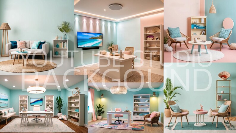 Digital Youtube Studio Background V.5 - Professional Virtual Backdrop ...