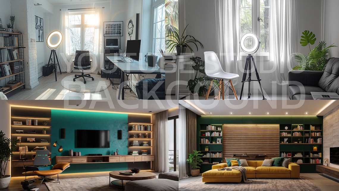 Digital Youtube Studio Background - Professional Virtual Backdrop for ...