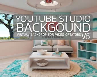 Digital Youtube Studio Background - Professional Virtual Backdrop for ...