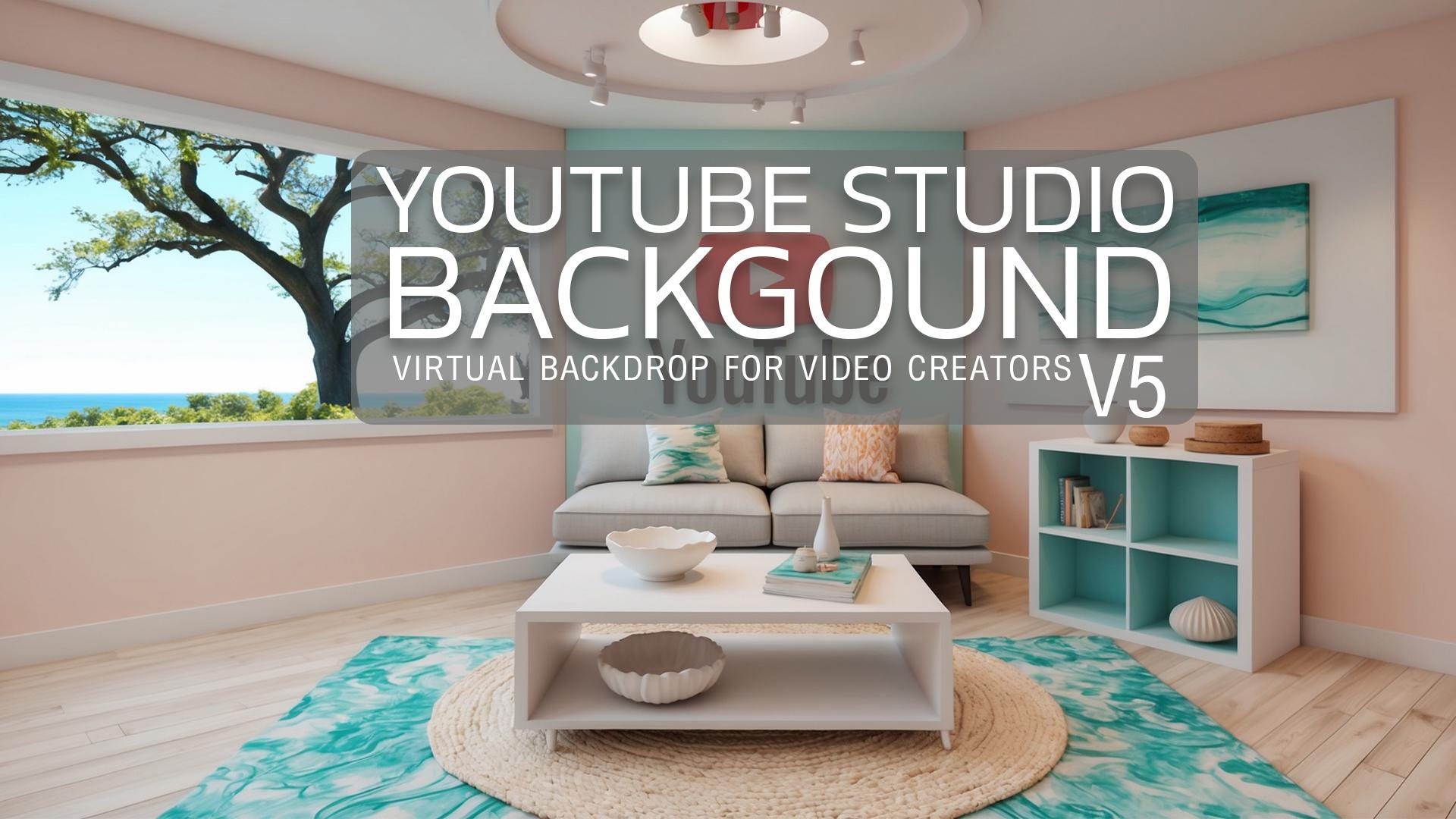 Digital Youtube Studio Background V.5 - Professional Virtual Backdrop ...
