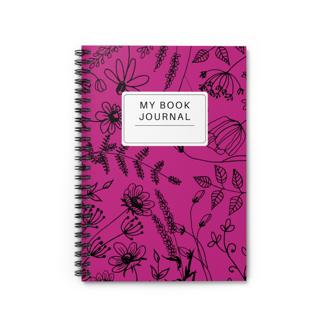 Pink Floral Journal Stylish Custom Spiral Notebook for Trendy Note ...