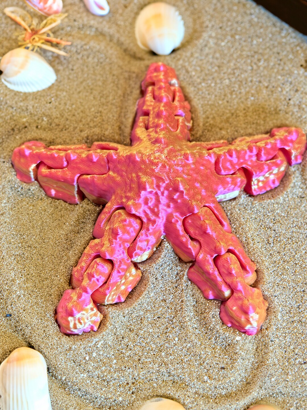 3D Printed Articulating Starfish Home Decor, Crafts, Marine Themes Kids ...