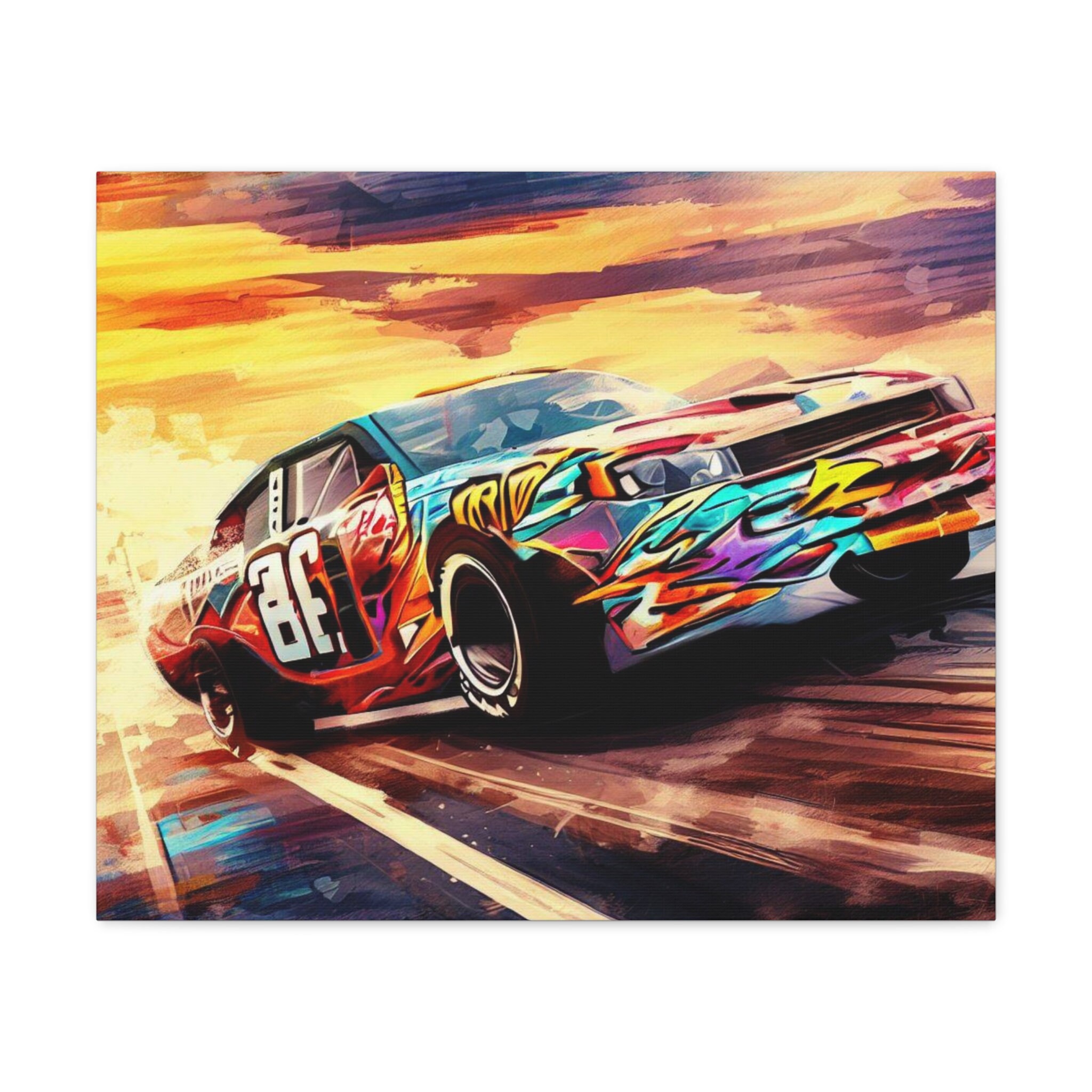 Nascar Painting Racing Painting Graffiti Canvas Prints - Etsy