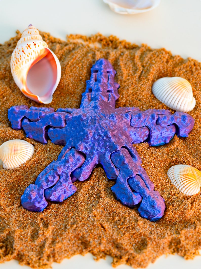 3D Printed Articulating Starfish Home Decor, Crafts, Marine Themes Kids ...