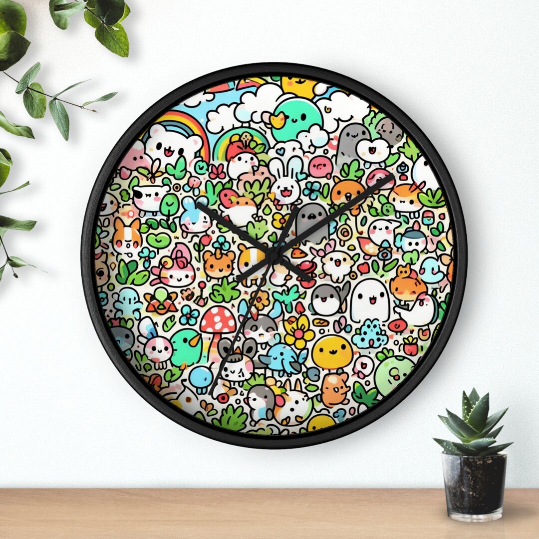 Fun Adorable Cartoon Clock, Cute Critters Clock, Cute Character Clock ...