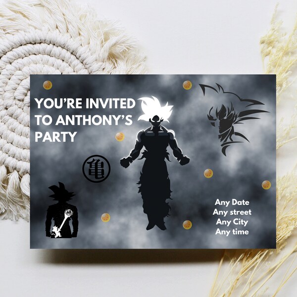 Dragon Ball Invite - Etsy