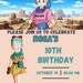 Bulma Invitation Birthday Invitation Birthday Anime Party DBZ Super ...
